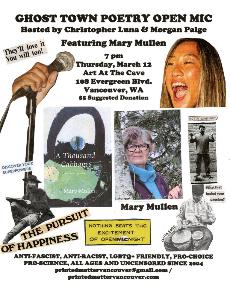 Ghost Town Poetry Open Mic Featuring Mary Mullen at Art At The Cave on ...
